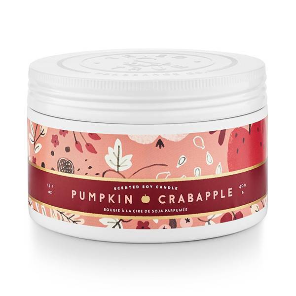 Lg Candle Tin, Pumpkin Crabapple — The Bramble Patch
